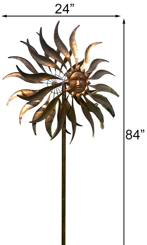 Copper Sunburst Wind Spinner – Sunny with Thunderstorms