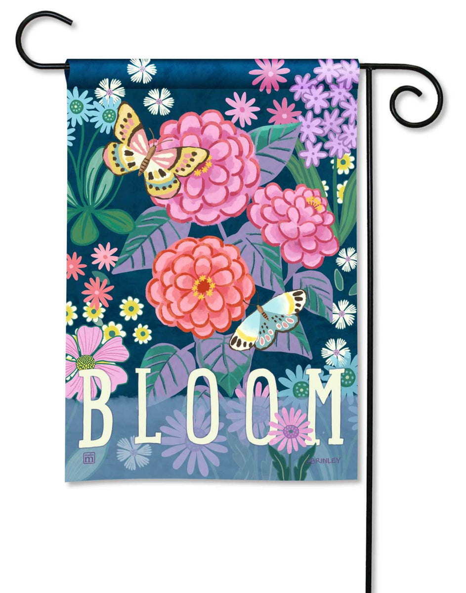 Zinnia Summer Bloom Garden Flag – Sunny with Thunderstorms