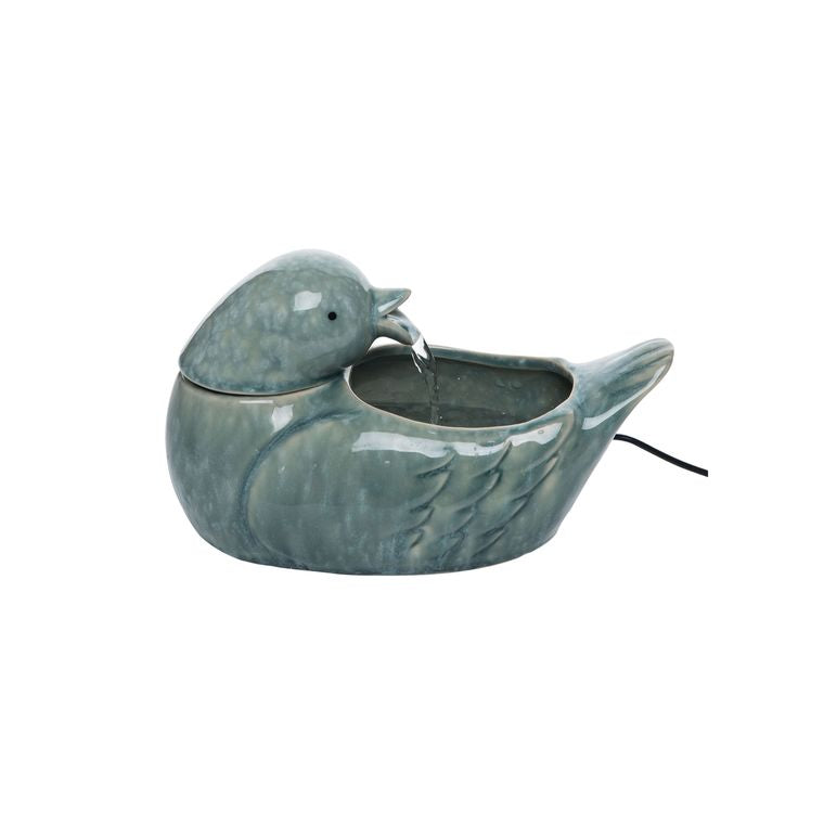 Verdigris Bird Fountain – Sunny with Thunderstorms